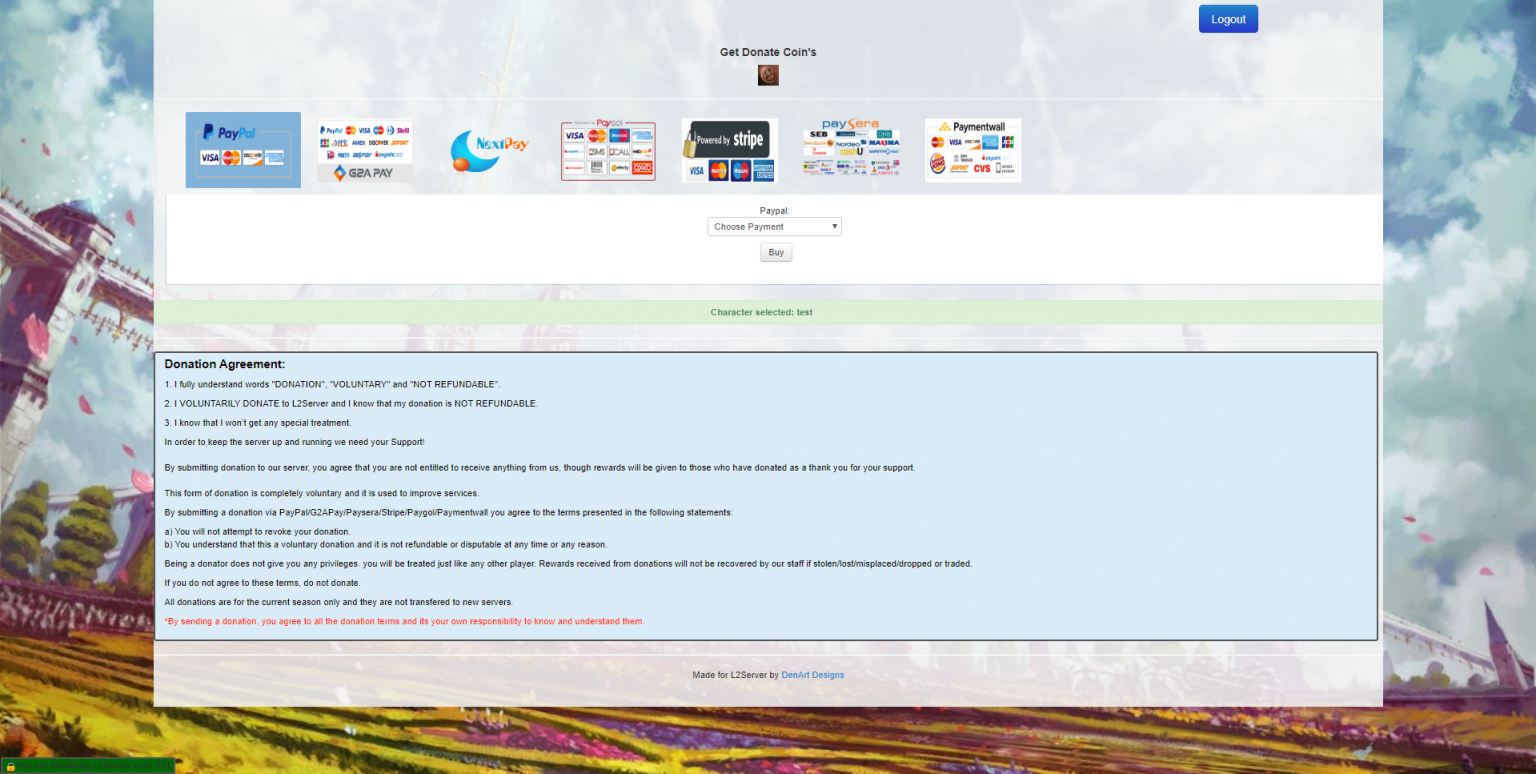 Auto Donate Panel v2 (DenArt Designs)